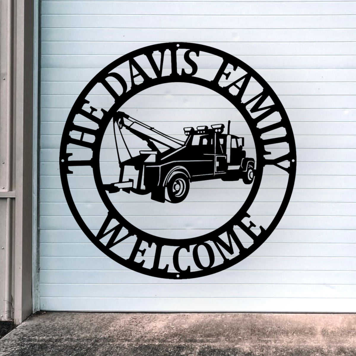 Personalized Tow Truck Sign | Custom Metal Tow Truck Decor | Unique Ga